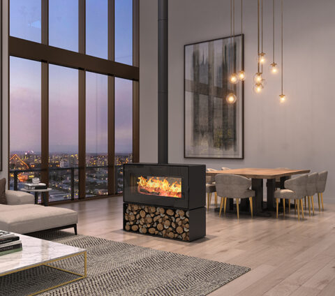 Visionline Taurus Double Sided Woodheater | HP Fire